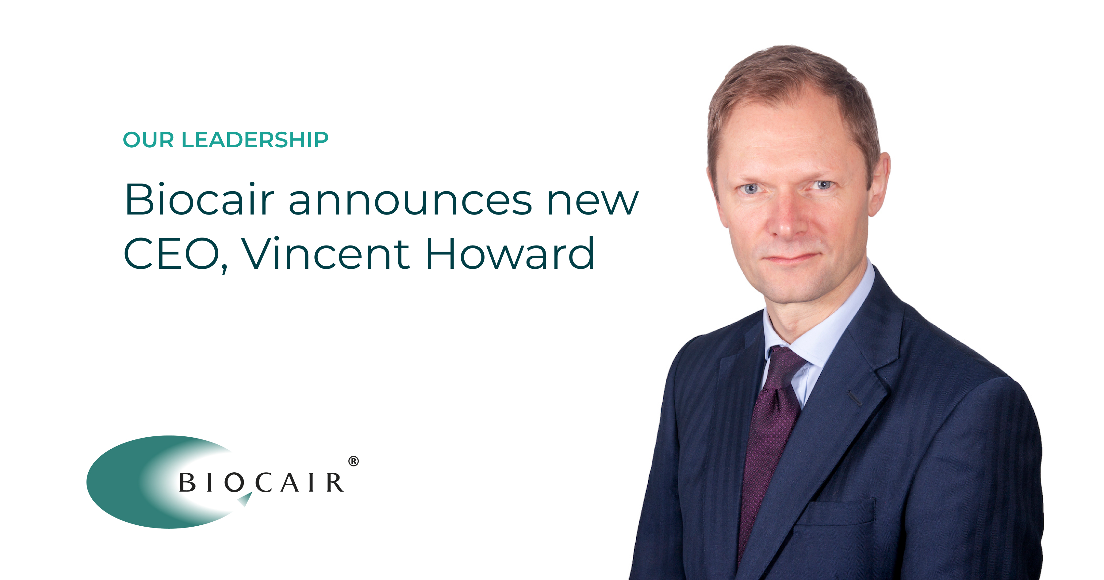 Biocair announces Vincent Howard as new CEO